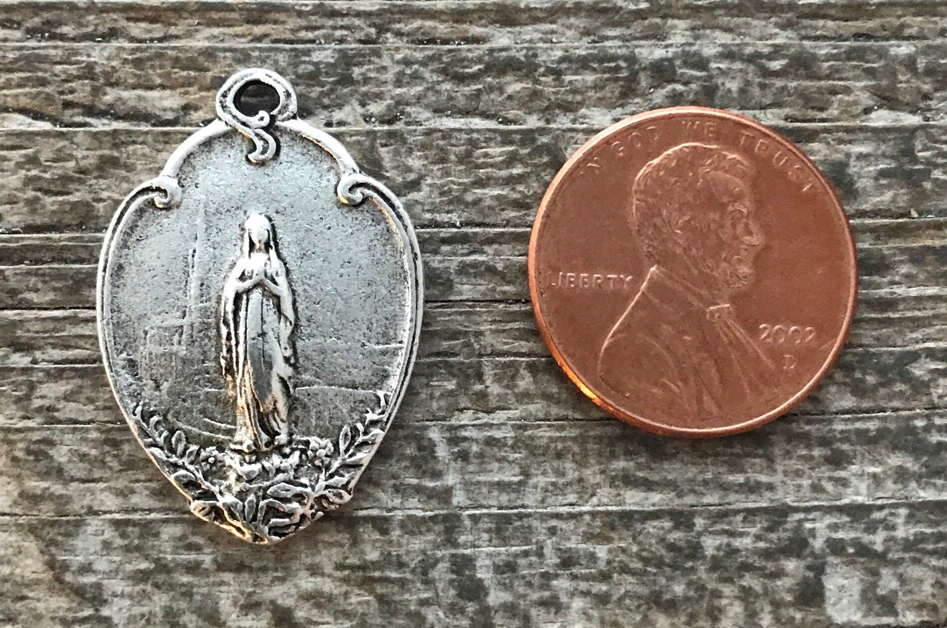 Mary Medal Virgin Mary Antiqued Silver Religious Jewelry - Etsy