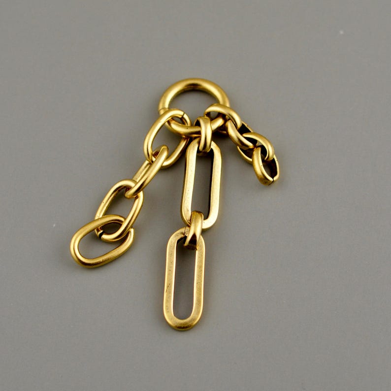 Charm Extender With Three Chains, Gold Modern Pendant Holder Enhancer ...