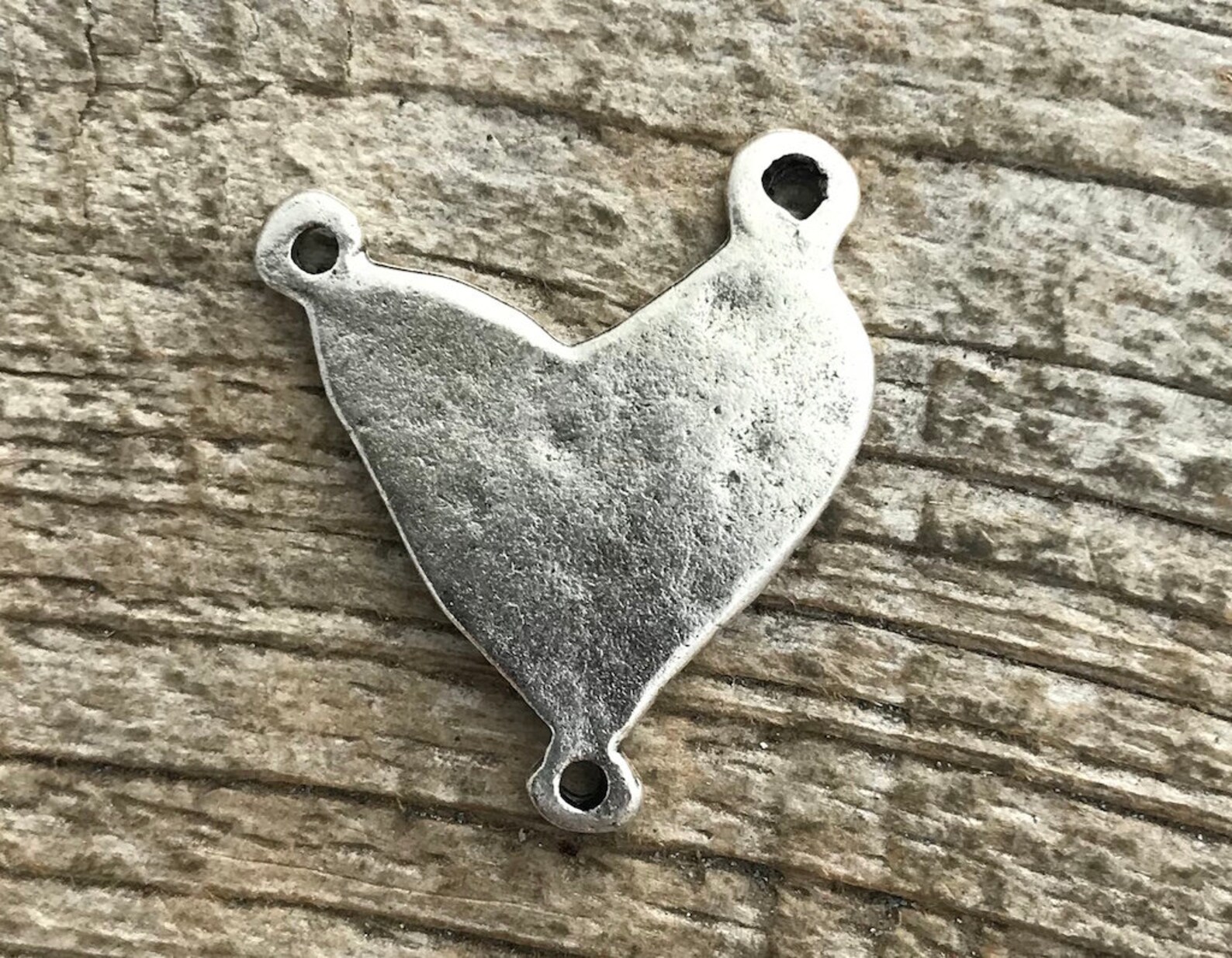 Heart Connector Heart Pendant Silver Heart Love Charm - Etsy