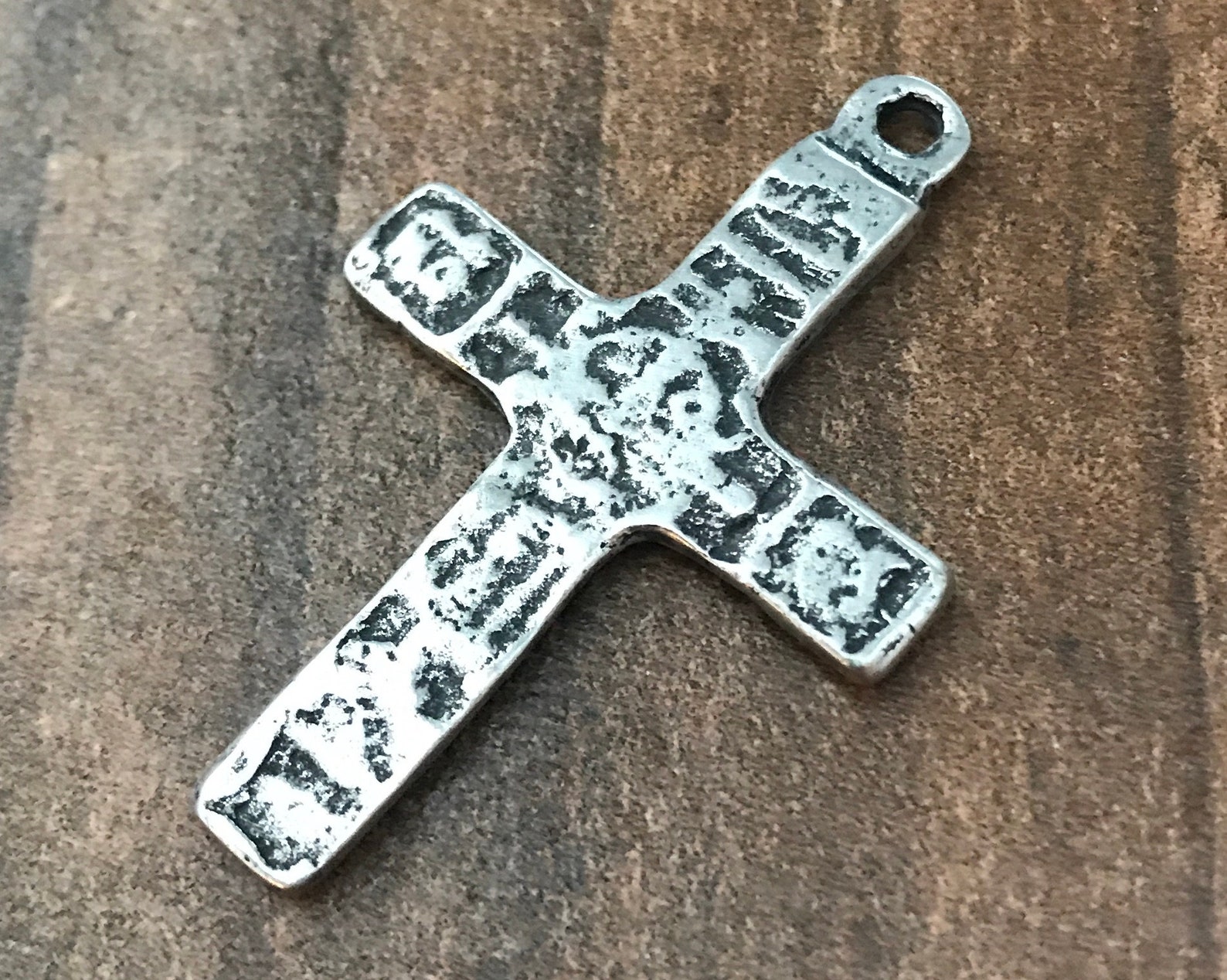 Ancient Cross Antiqued Silver Cross Pendant Large Artisan - Etsy