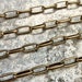 Large Silver Chain, Flat Link Rectangle Antiqued Silver Chain by the ...