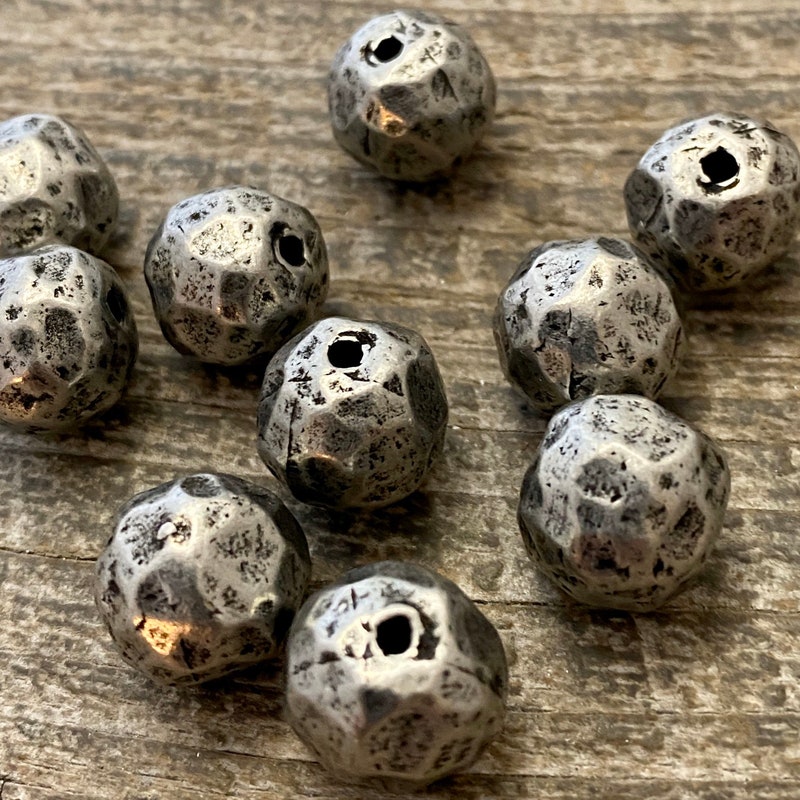 Antique Silver Beads - Etsy