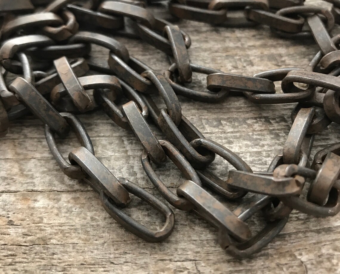 Large Rustic Brown Chain Thick Antiqued Chain Chain by the | Etsy