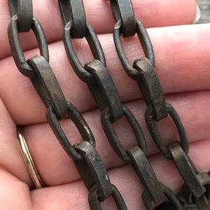 Large Rustic Brown Chain, Thick Antiqued Chain, Chain by the Foot ...