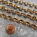 Large Hammered Rolo Chain, Thick Chunky Gold Chain by the Foot, Carson ...