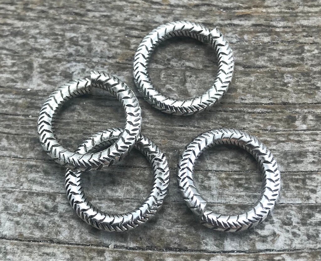 16mm Extra Large Silver Jump Rings Thick Textured Jump Ring | Etsy