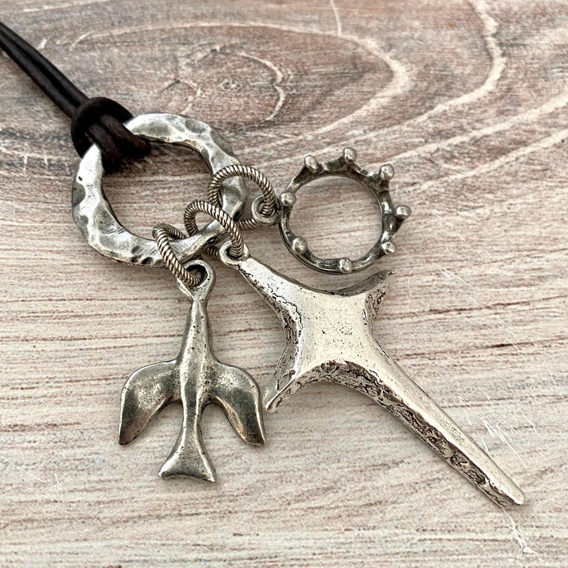 Modern Dove Charm, Simple Silver Pewter Holy Spirit, Rosary Making ...
