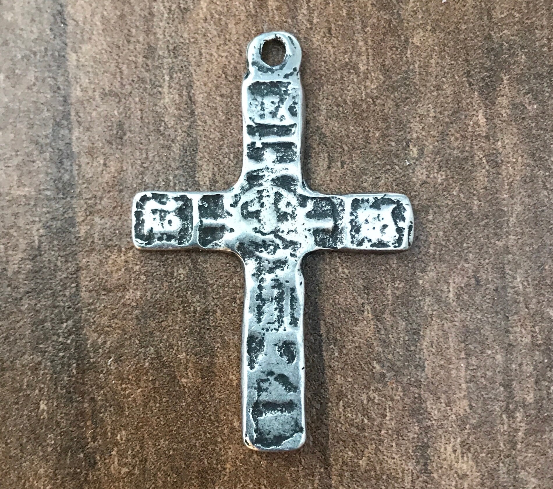 Ancient Cross Antiqued Silver Cross Pendant Large Artisan - Etsy