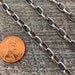 Large Silver Chain, Flat Rounded Link Rectangle Antiqued Silver Chain ...