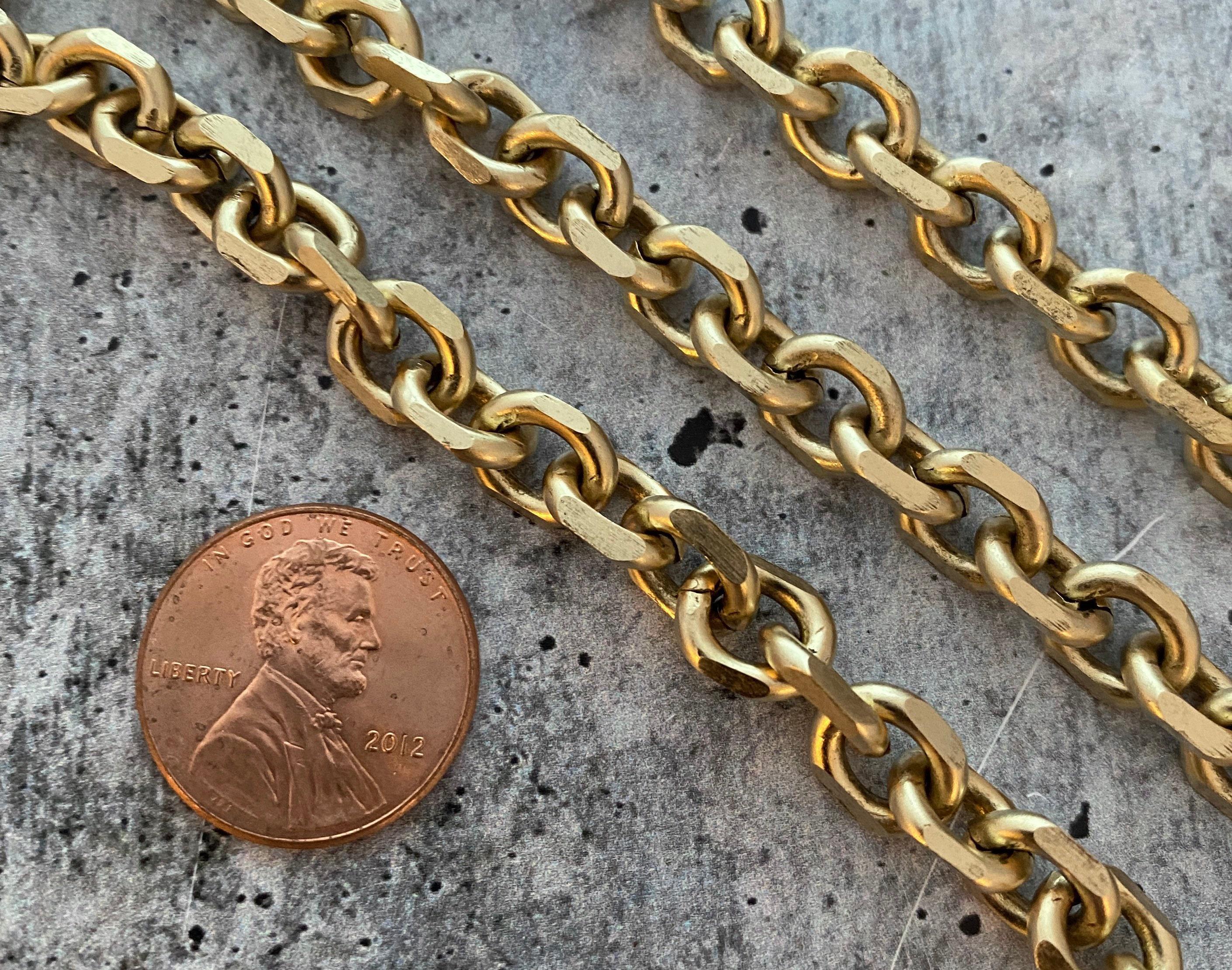 Large Gold Chain, Thick Chain by the Foot, Jewelry Making Supplies, GL ...
