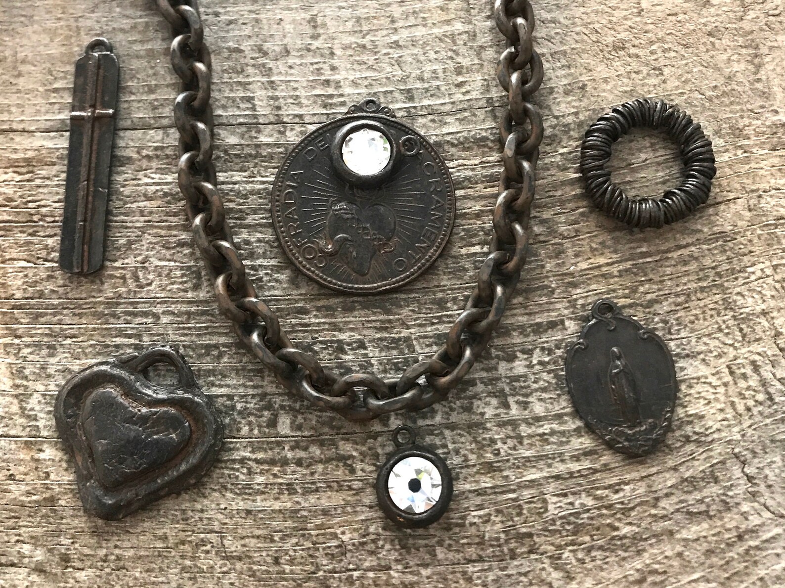 Large Vintage Rustic Brown Chain Thick Antiqued Chain Chain - Etsy