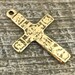 Ancient Cross, Antiqued Gold Cross Pendant, Large Artisan Cross ...