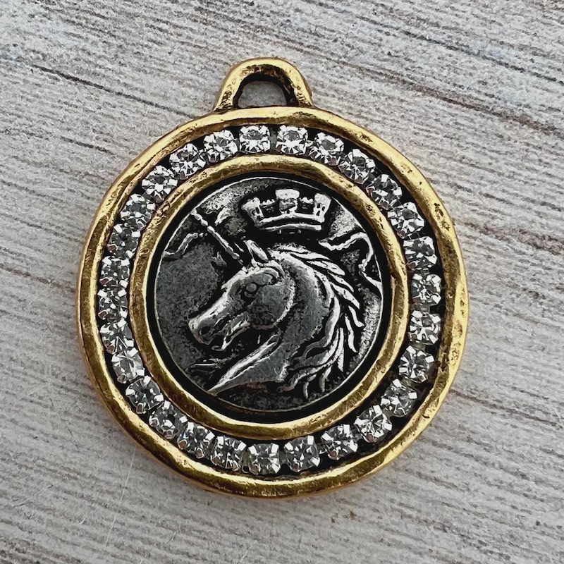 Mixed Metal Coin Charms - Etsy