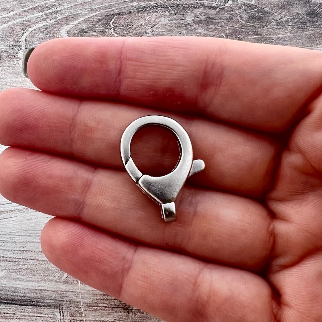 2 Extra Large Lobster Claw, Silver Lobster Claw, Artisan Necklace ...