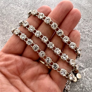 Silver Small Crystal, Chunky Rhinestone Chain Chain by the Foot ...