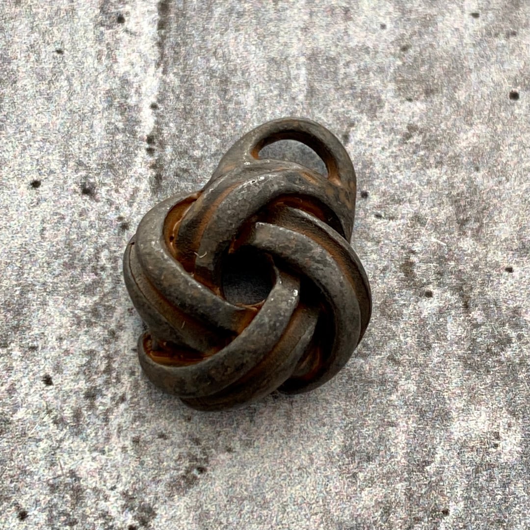 Knot Charm, Antiqued Rustic Brown Love Knot Pendant, Jewelry Supply, BR ...