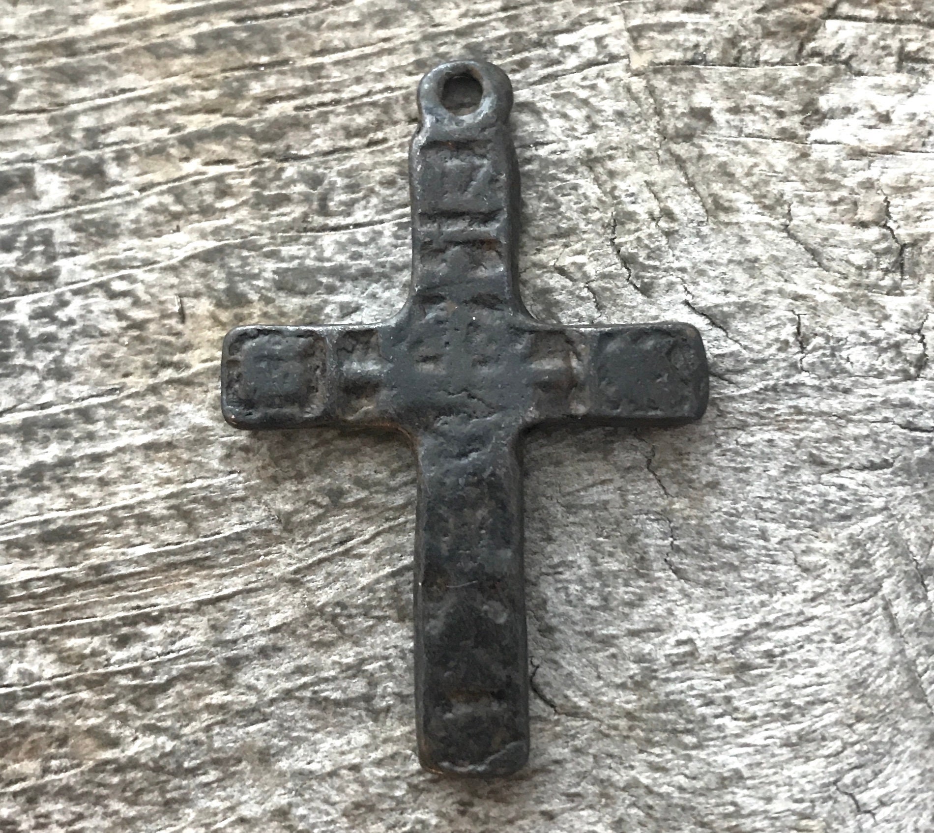 Ancient Cross Rustic Brown Cross Pendant Large Artisan | Etsy