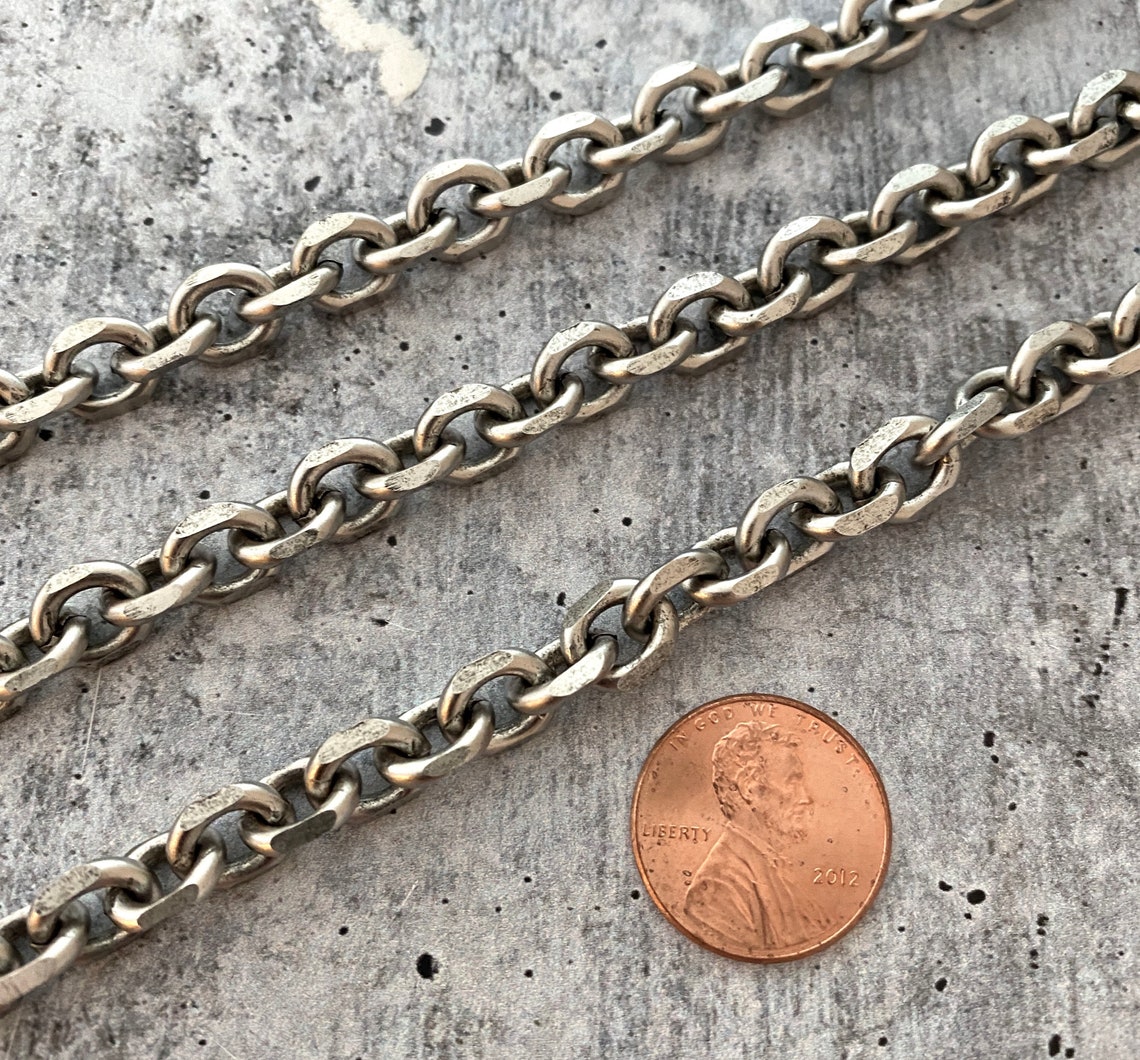 Large Silver Chain Thick Chain by the Foot Jewelry Making - Etsy