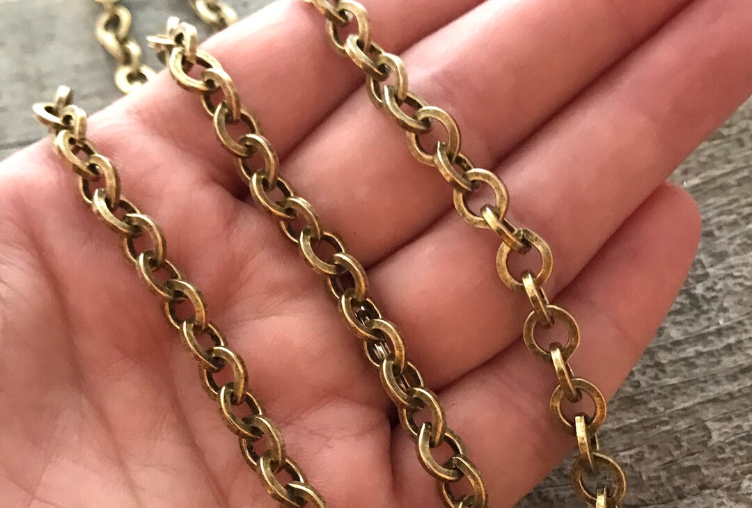 Gold Chain, Thick Gold Chain, Chain by the Foot, Jewelry Supplies, GL ...