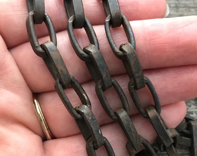 Vintage Iron Chain With Loops: Heavy Duty Farm Tool Hardware - Etsy