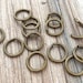 11mm Large Antiqued Gold Jump Rings Textured Jump Ring Brass - Etsy