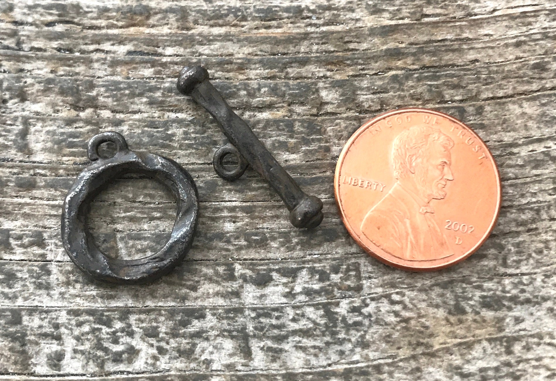 Textured Toggle Clasp Rustic Brown Clasp Closure Antiqued - Etsy