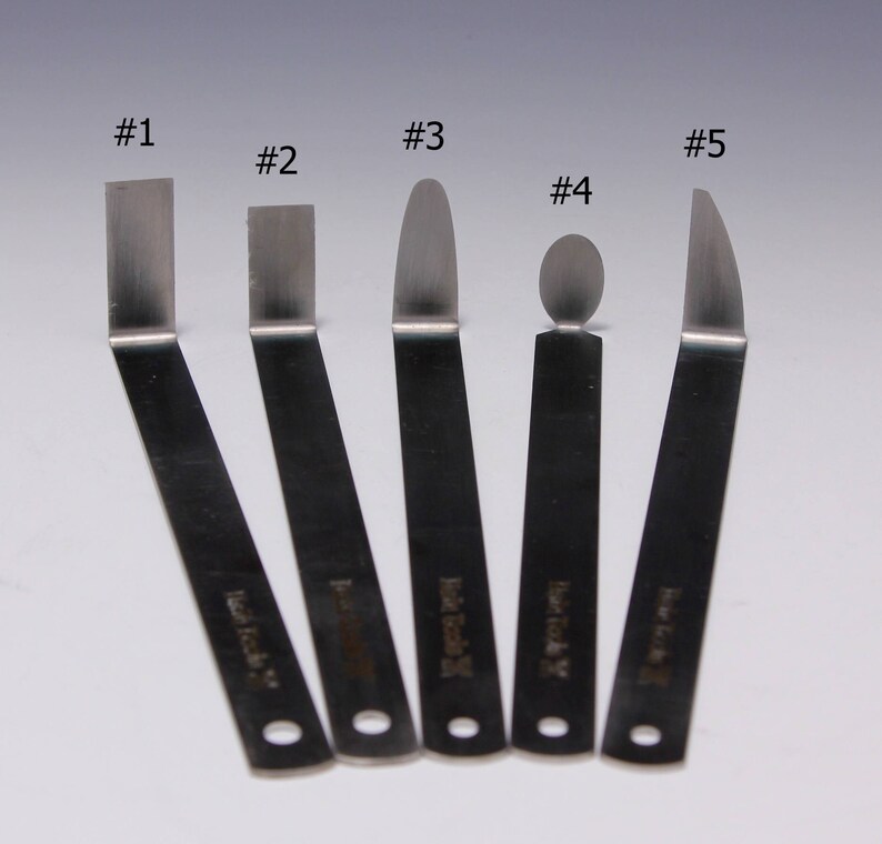 A Set of 5 Stainless Steel Pottery Trimming/chattering Tools - Etsy
