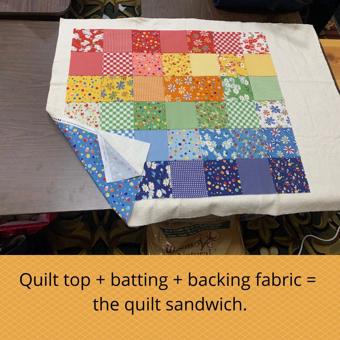 Beginner Quilt Pattern PDF - Easy First Quilt Tutorial With Photo ...