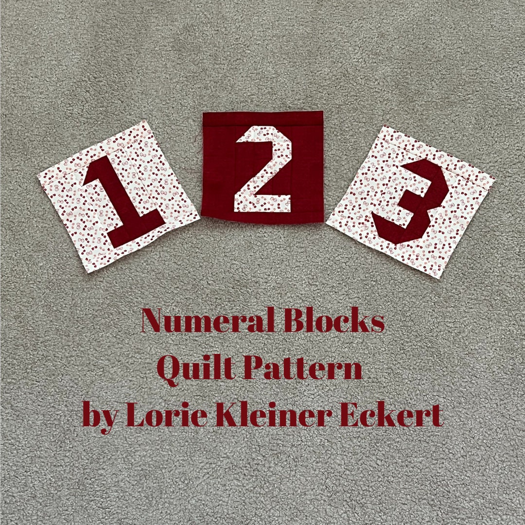 Quilt Pattern for Numbers - Instant Download PDF - Pieced Quilt Numeral ...