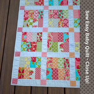 Sew Easy Baby Quilt - Jelly Roll Friendly Quilt Pattern - Digital ...