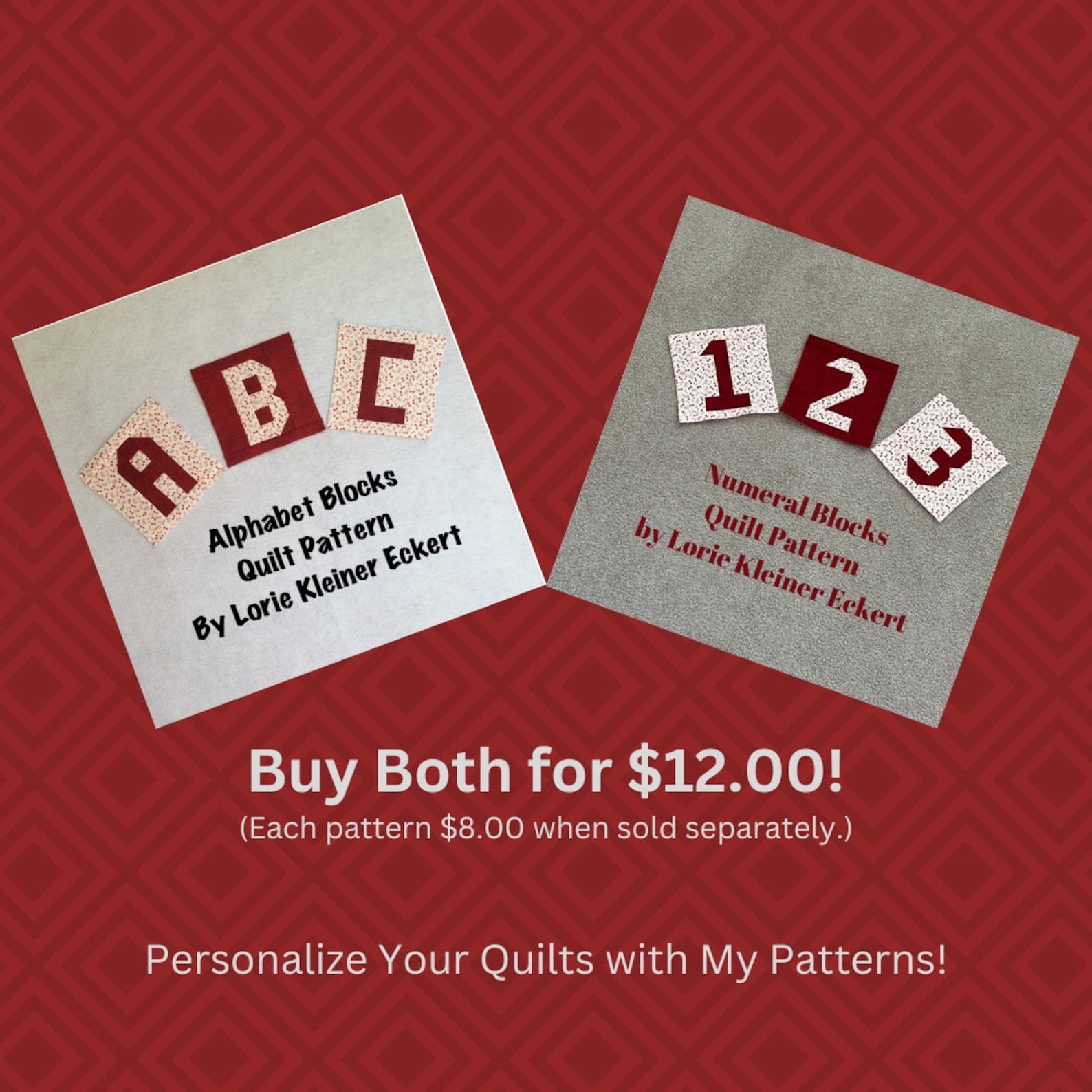 Alphabet Blocks Quilt Pattern - Instant Download - Personalized Quilts ...