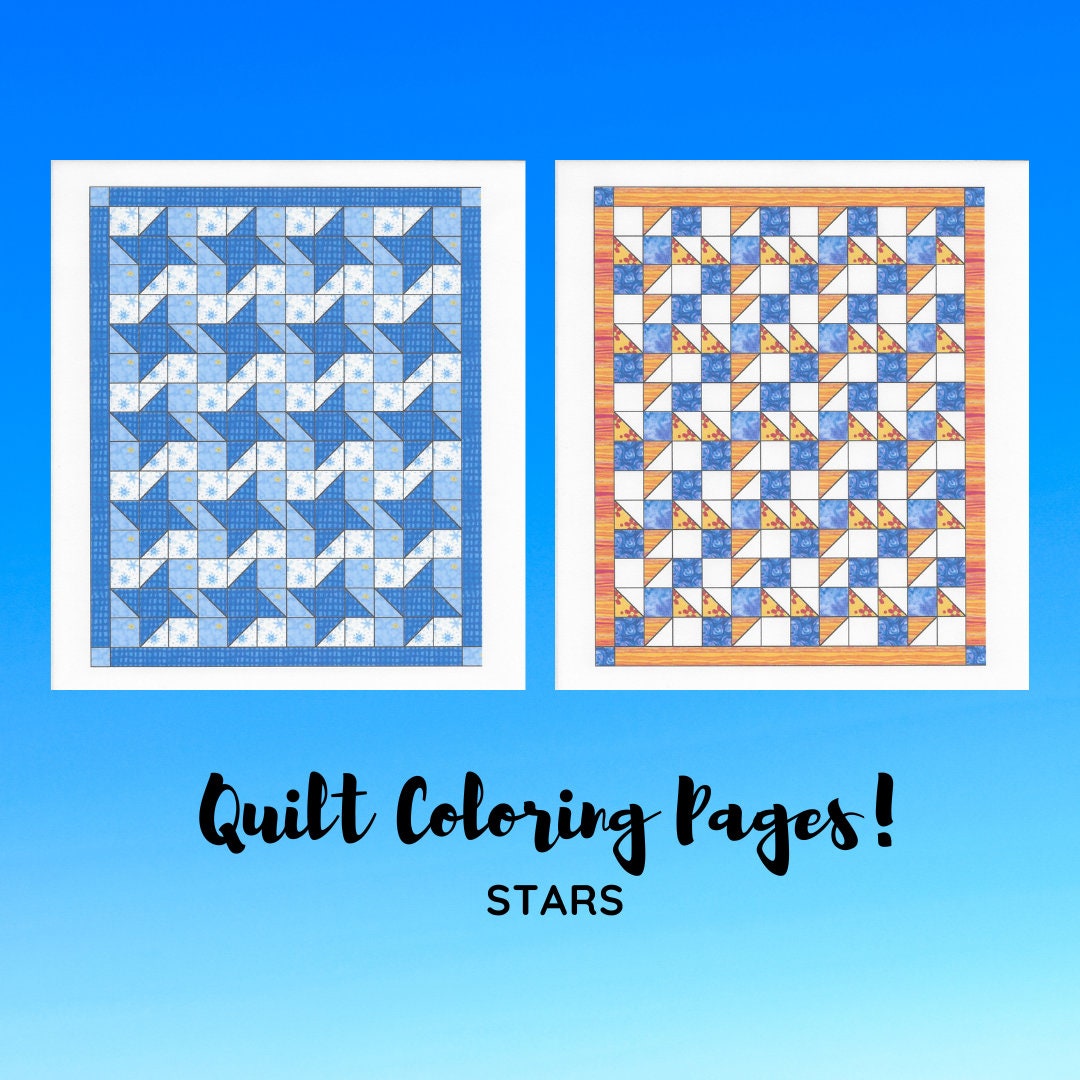 Star Quilt Coloring Pages: Friendship, Sawtooth, Ohio Star (PDF ...