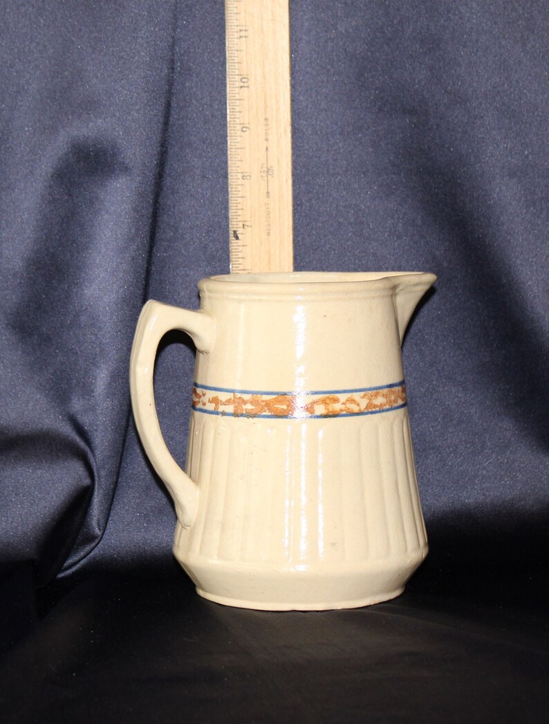 1920's Red Wing Pair 2 of Milk Pitchers With Sponge Bands - Etsy