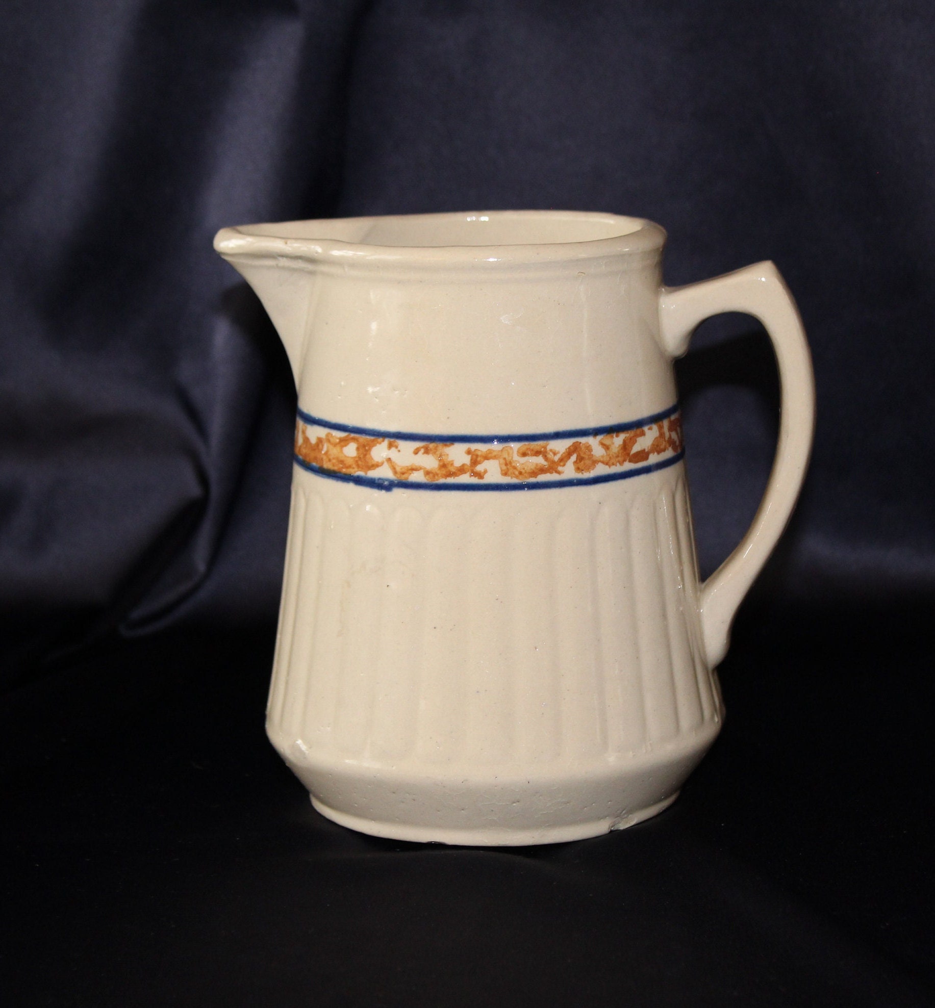 1920's Red Wing Pair 2 of Milk Pitchers With Sponge Bands - Etsy