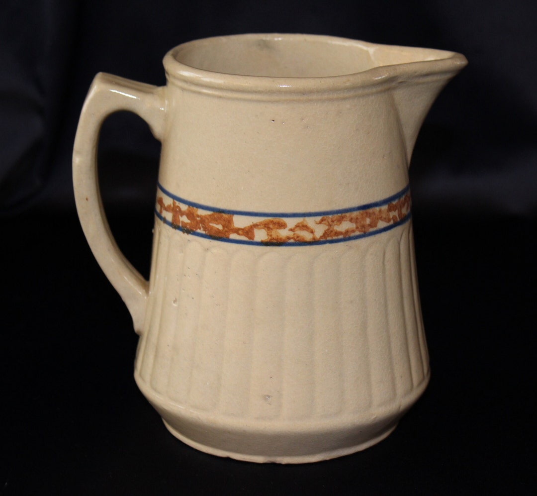 1920's Red Wing Pair (2) of Milk Pitchers With Sponge Bands - Etsy