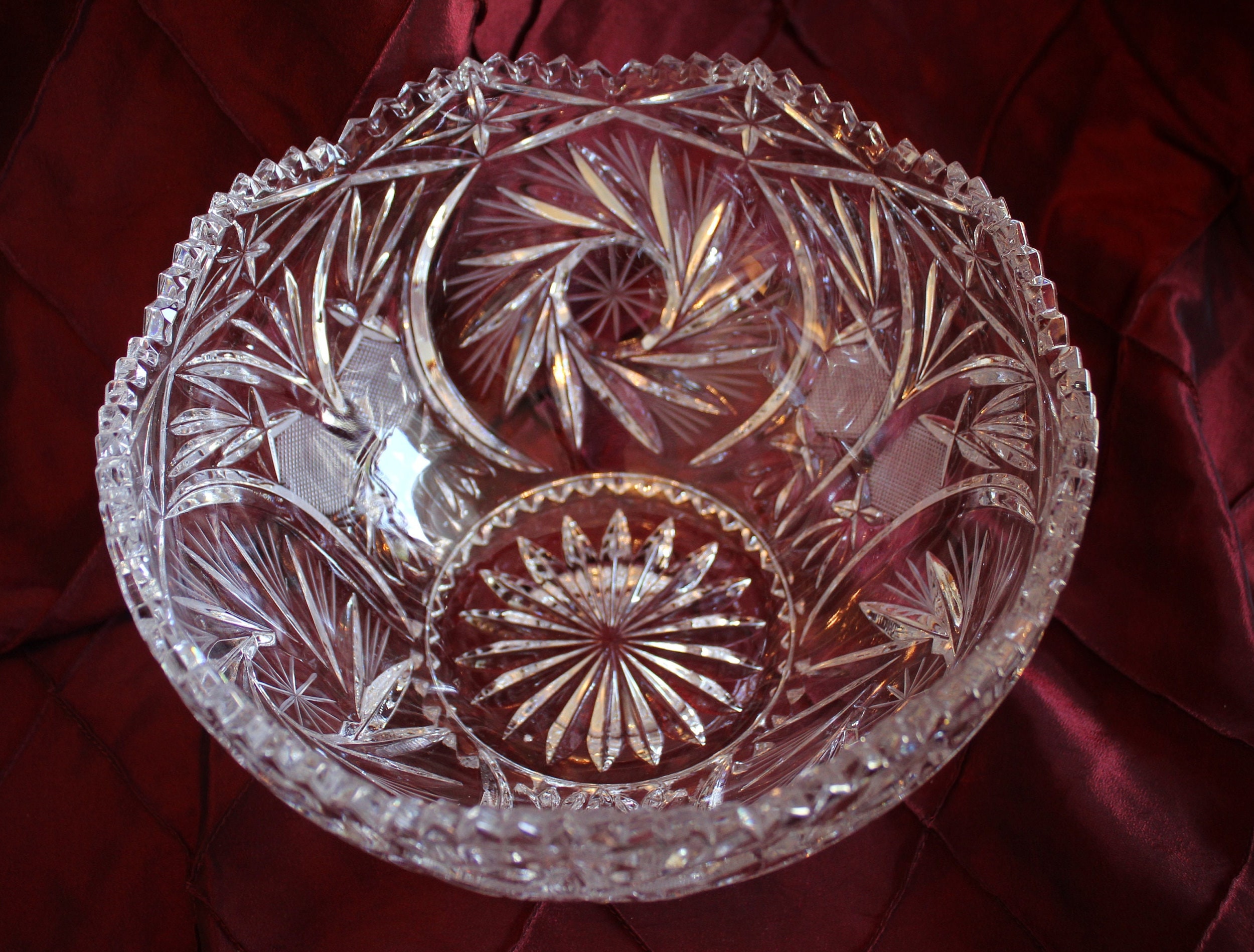 Vintage Elegant 24% Lead Crystal Bowl From Bohemia/czech Republic in ...