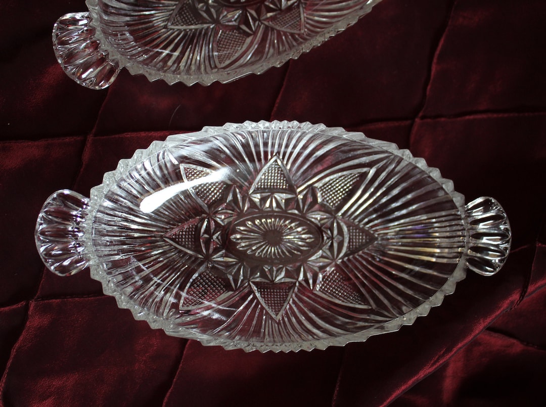 Vintage Hazel Atlas Relish Dishes – 1940s Cut Glass, Set of 7 - Etsy