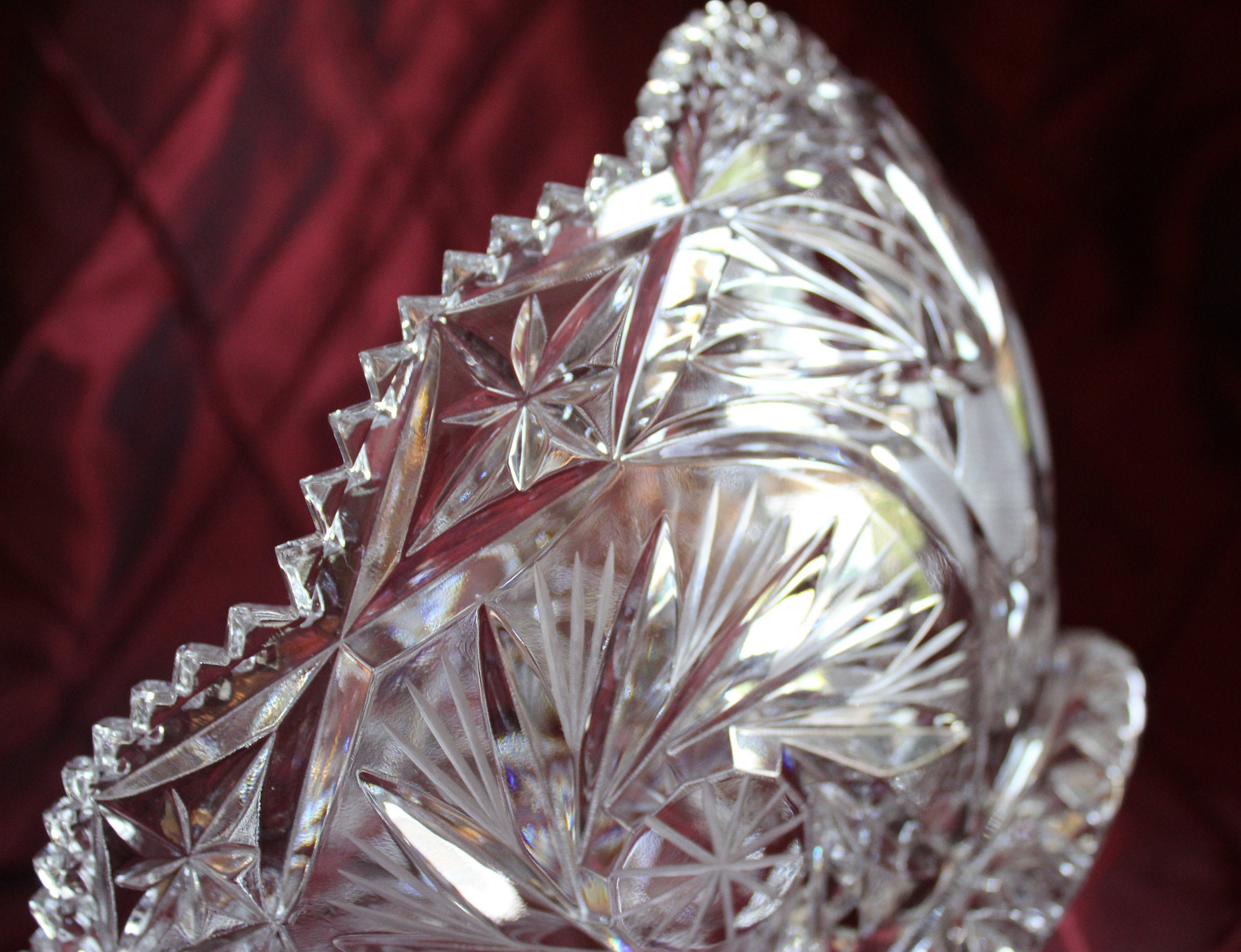 Vintage Elegant 24% Lead Crystal Bowl From Bohemia/czech Republic in ...