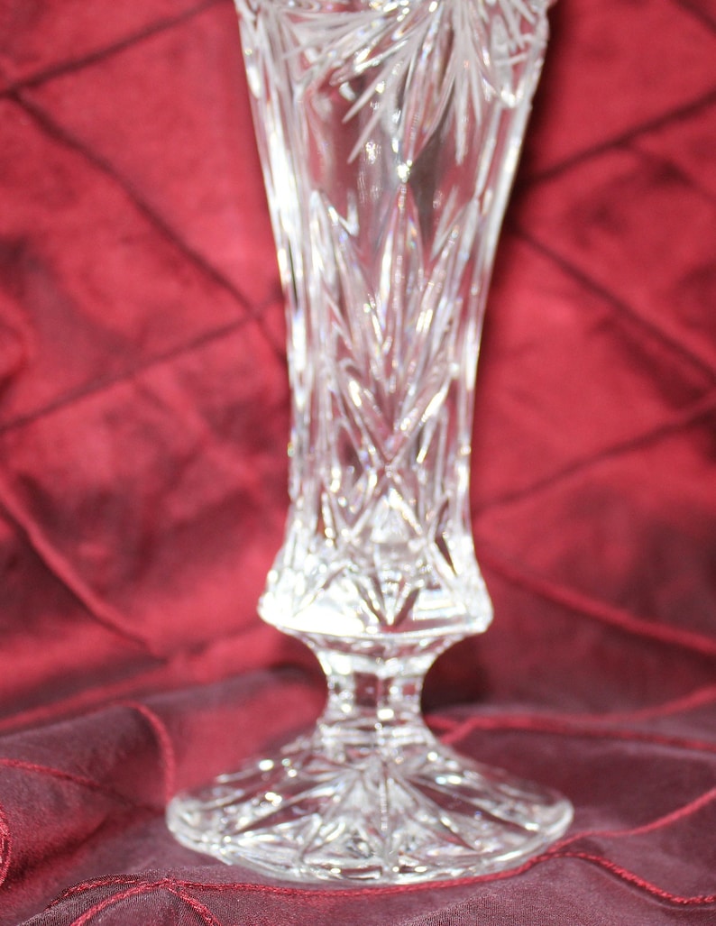 Vintage Lead Crystal Vase the Victoria Etched 8 Point Star Pinwheel - Etsy