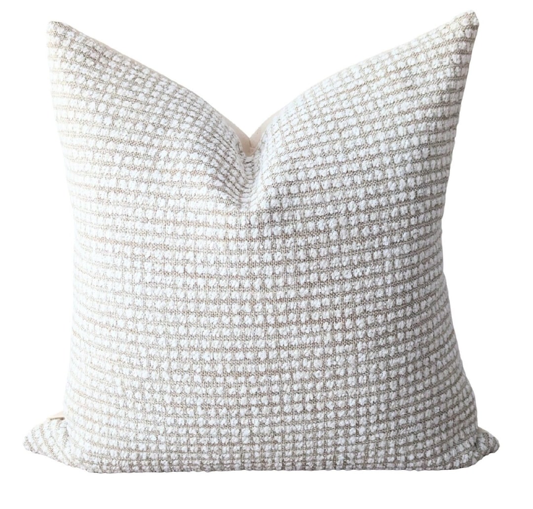 Beige and off White Textured Pillow Cover, Neutral Throw Pillow ...