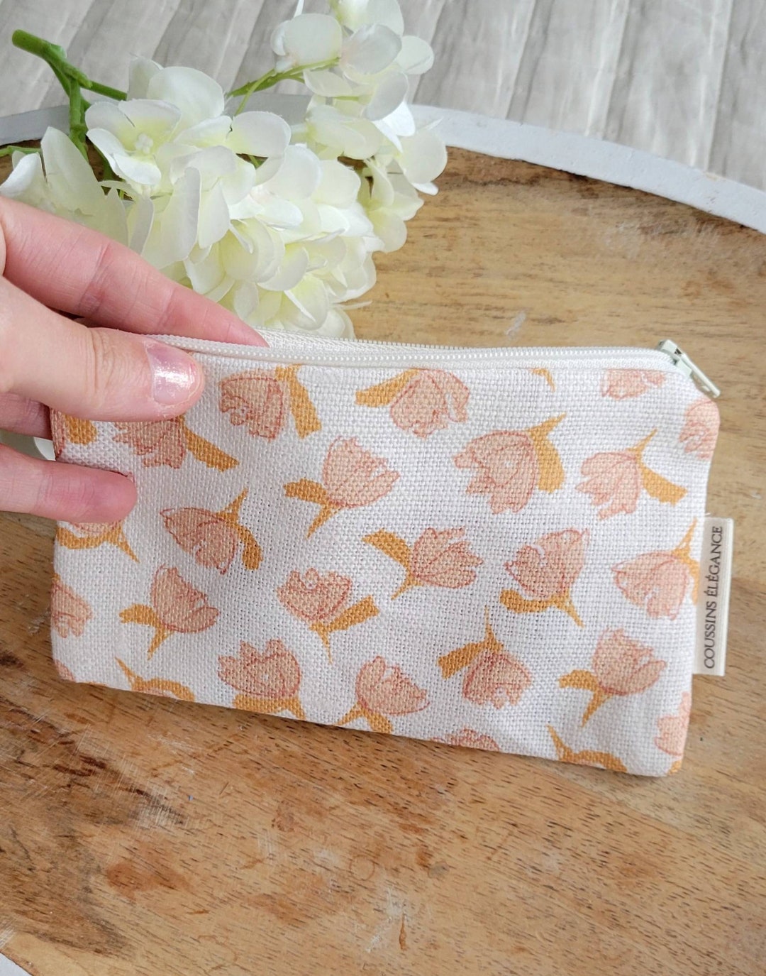 Unique Coin Purse Women, Floral Linen Pouch, Multipurpose Mini Pouch ...