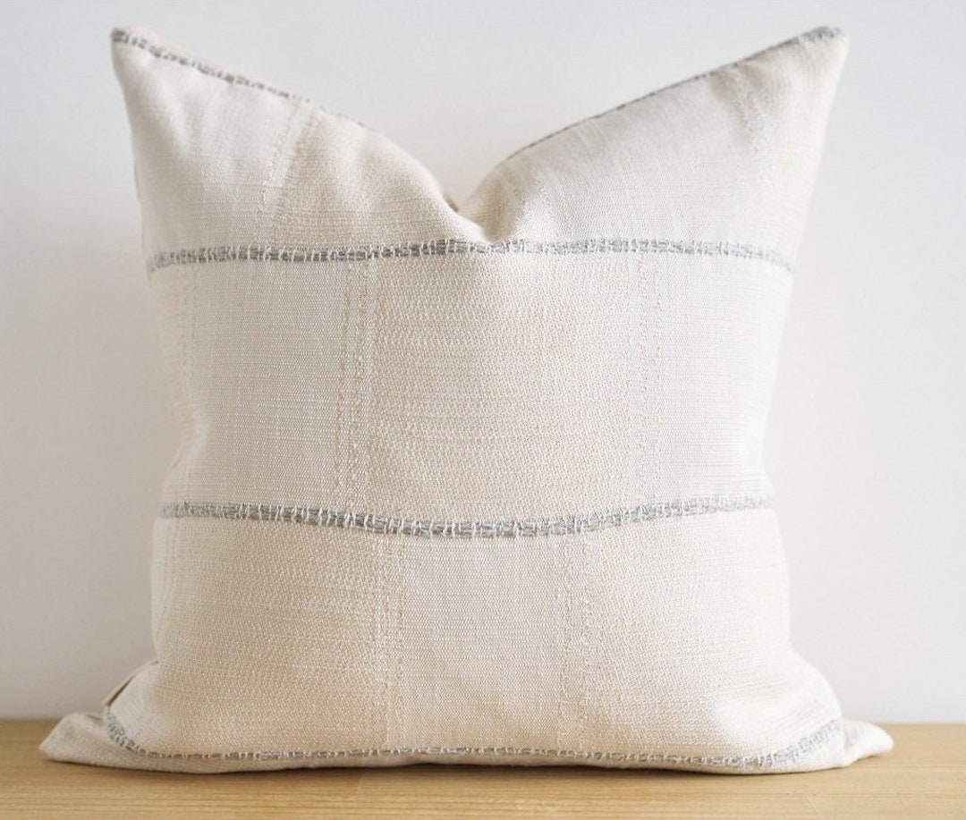Neutral Pillow Cover Cream Beige Grey, Neutral Casual Pillow, Modern ...