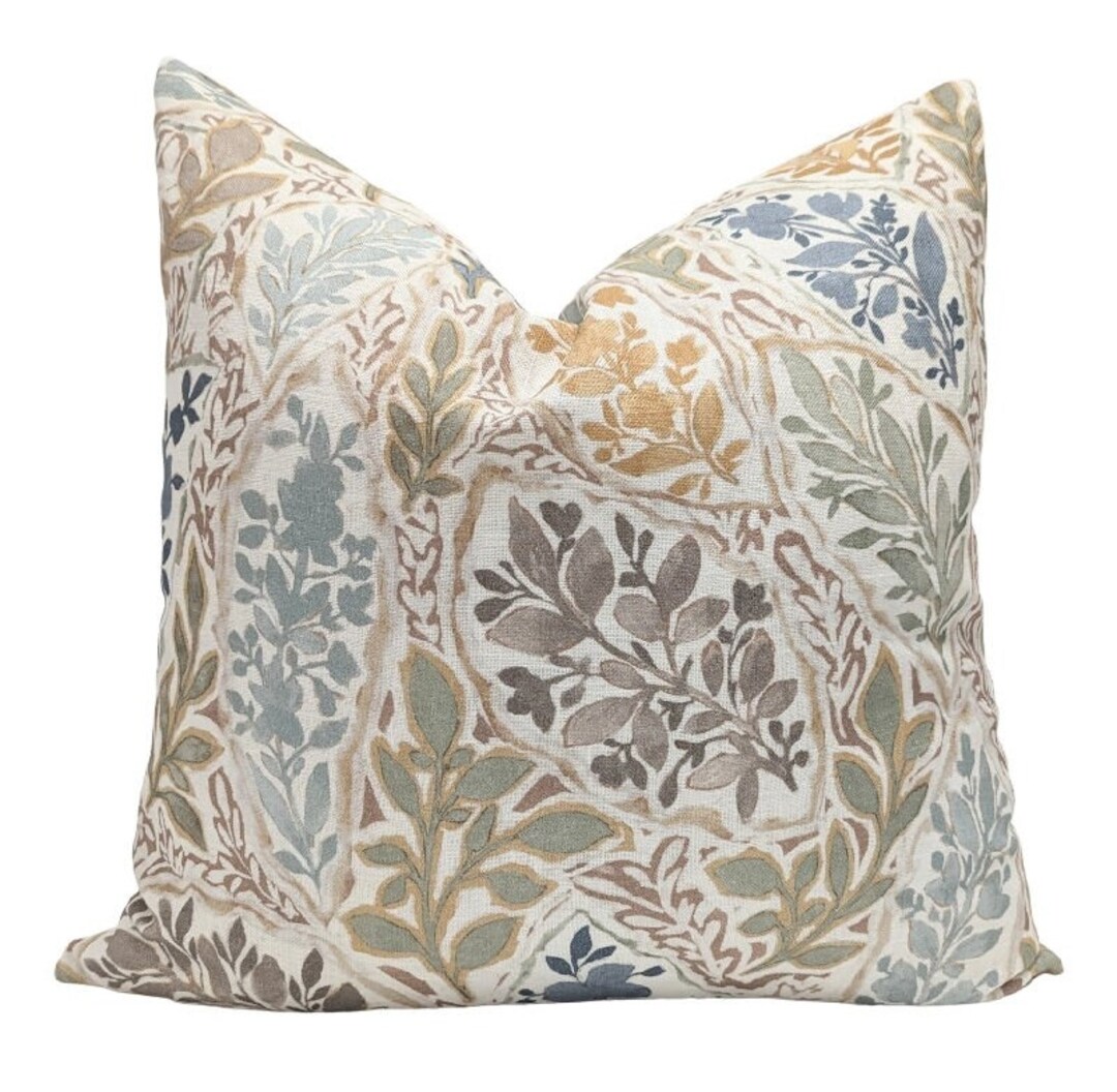 Floral Modern Pillow Cover, Botanical Summer Garden Pillow, English ...