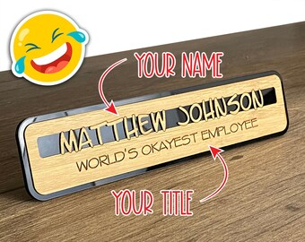 1x3 Engraved Name Plate Personalized Customized Wall Door Desk Tags ...