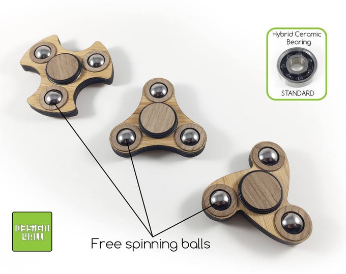 Bamboo Wood Fidget Spinner Small W/double Action - Etsy