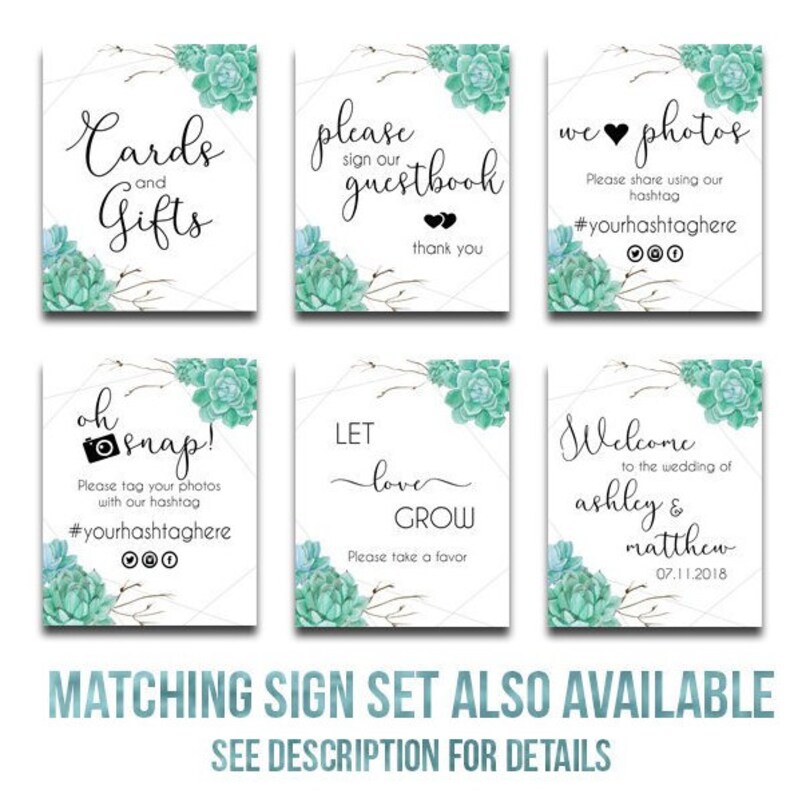 Editable Succulent Themed Printable Bridal Shower Invitation - Etsy