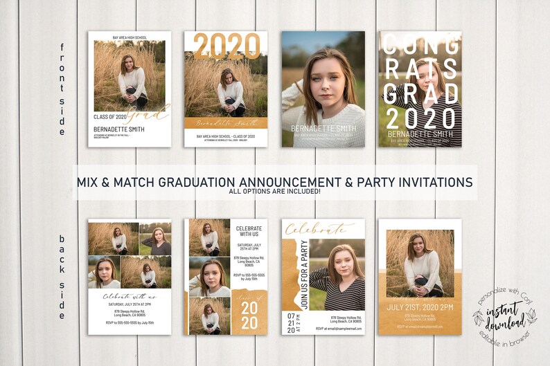 2020 Graduation Celebration Invitation INSTANT DIGITAL DOWNLOAD ...