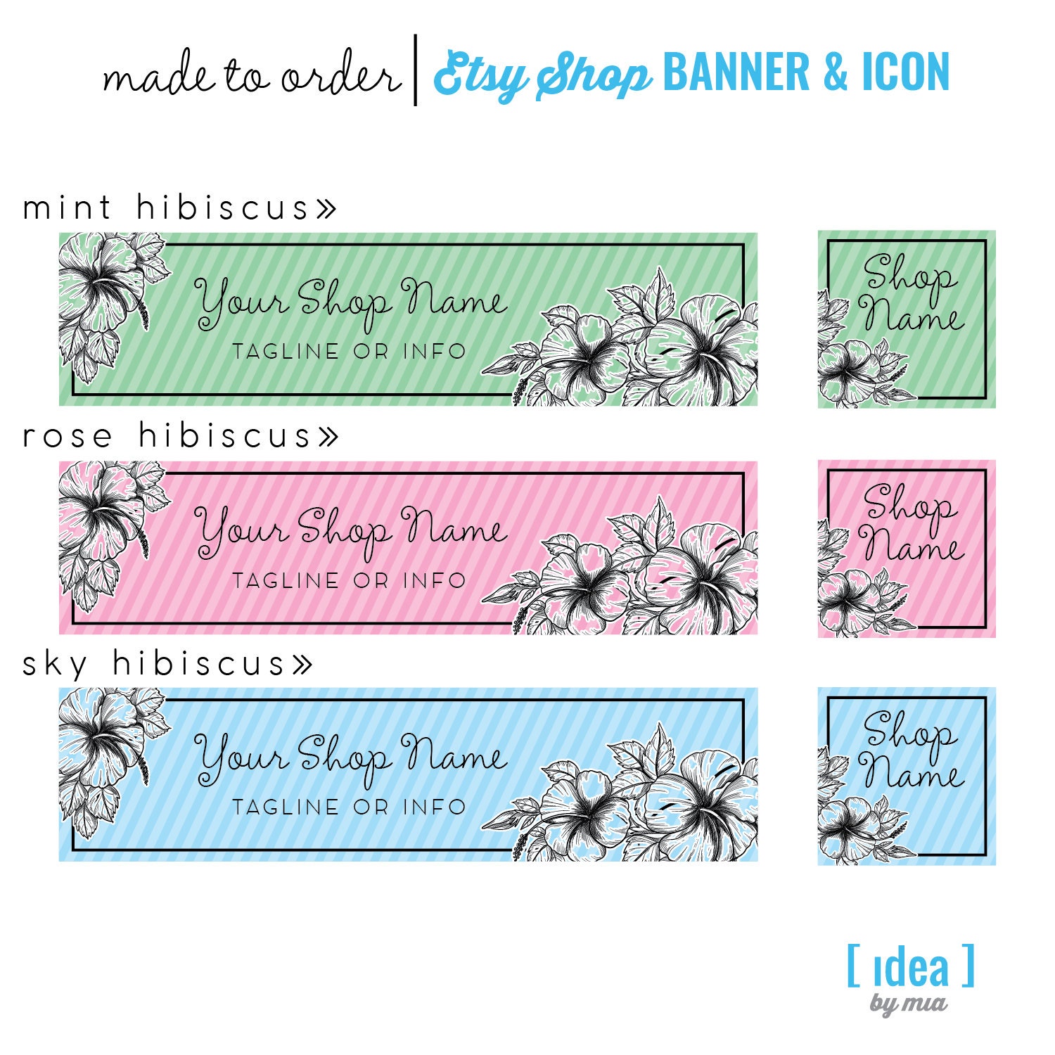 Etsy Shop Banner and Icon, Etsy Shop Starter Kit, Etsy Shop Graphics ...