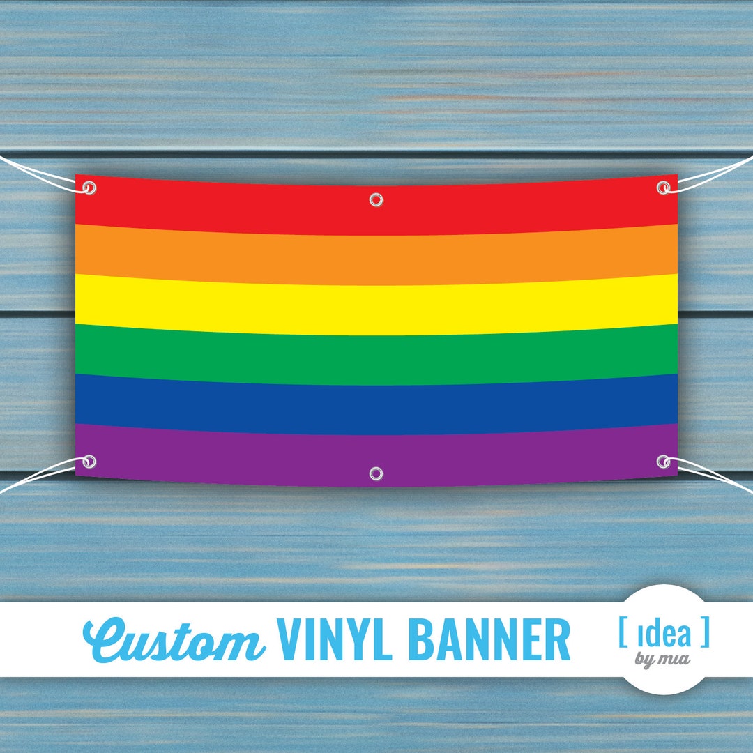 Rainbow Banner, Custom Personalized Banner, Pride Banner - Etsy