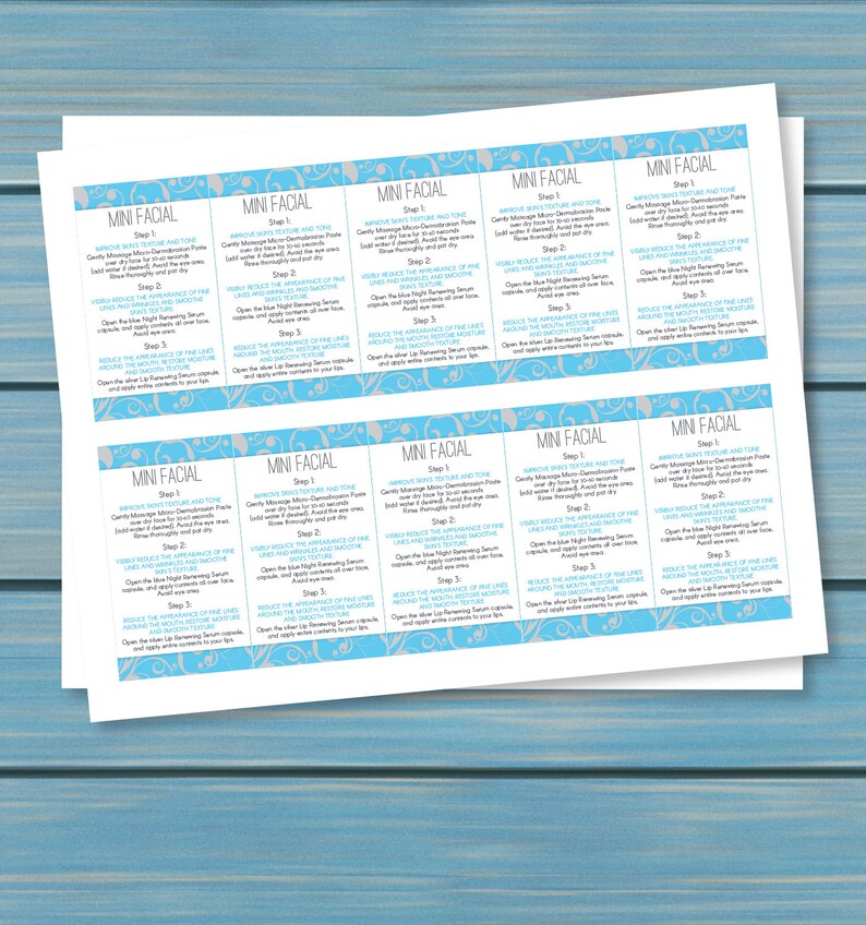 Mini Facial Cards - Swirls - DIGITAL FILE ONLY - Etsy